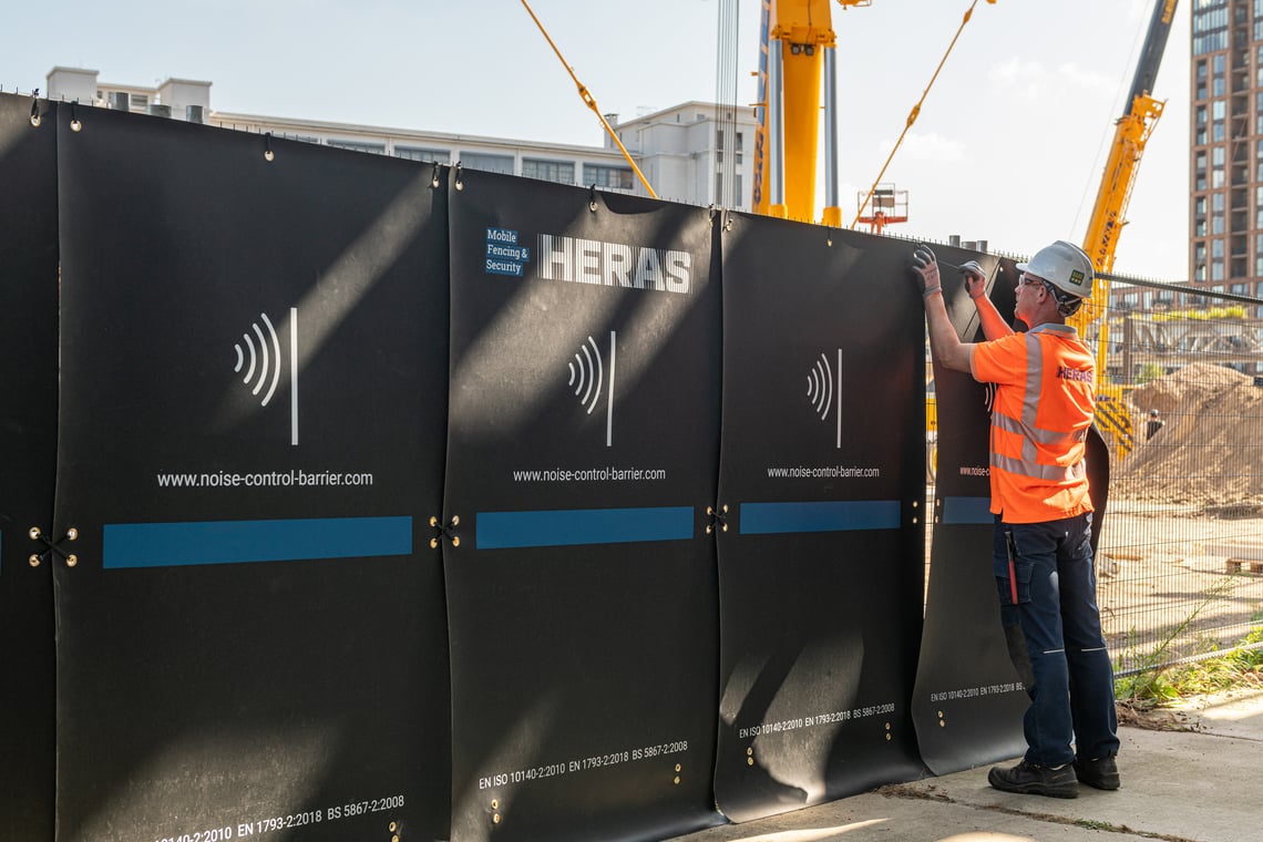 Werfhekken en poorten van Heras Mobile Fencing & Security
